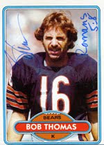 An Autograph A Day: Sept. 23 Report: Former Chicago Bears Kicker Bob Thomas