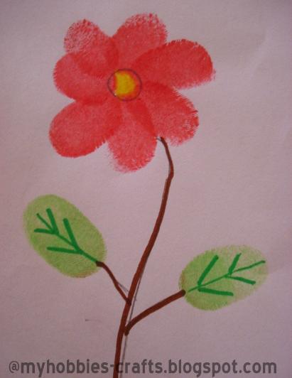 My Hobbies and Crafts: Fingerprint Flowers