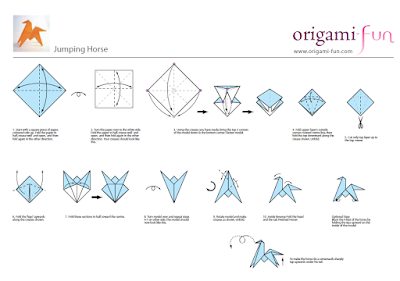 El caballo en Origami | Cerezos en papel