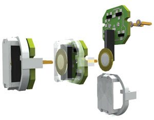 Piezo switch technology enables a metal touch-control panel.Appliance ...