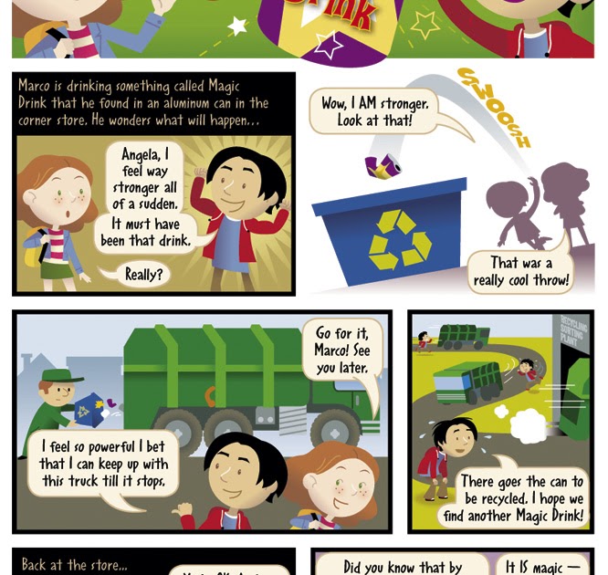 The Fran Pages: Green Living Kids recycling comic