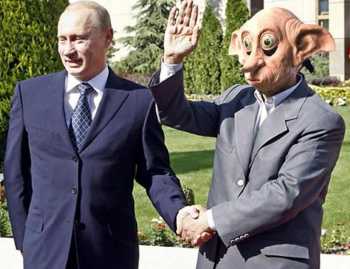 Putin and Dobby. Just prior to this, Dobby attacked himself, bit his ...