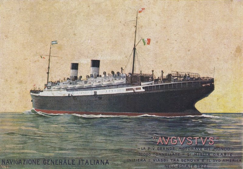 GRANDI TRANSATLANTICI ITALIANI: AUGUSTUS (1928)
