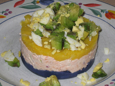 Cannundrums: Purple and Yellow Causa with Salmon