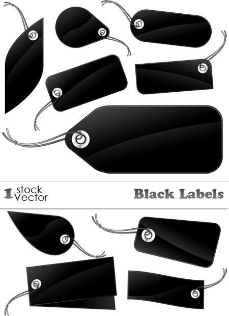 Quality Graphic Resources: Black Labels Vector