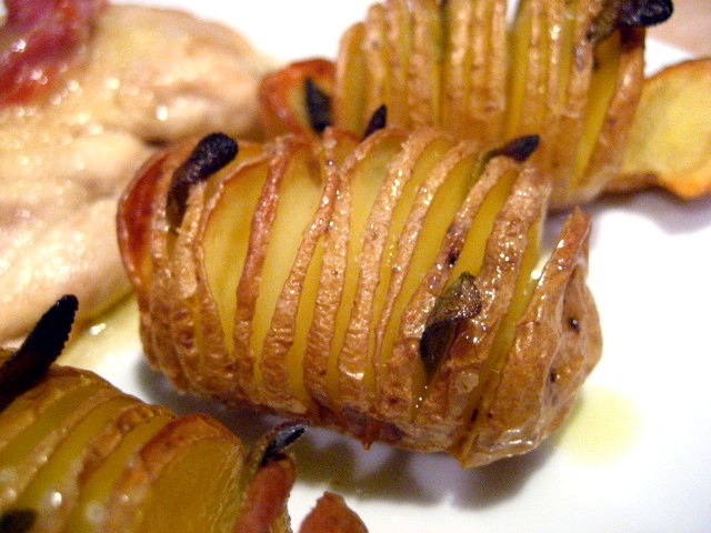 Hasselhoff Potatoes w/ Sage Leaves