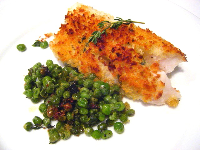 WOW: Roasted Cod on Peas