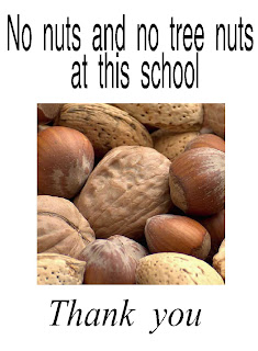 Free Posters and Signs: No nuts/ tree nuts at this school