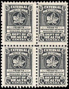 Présentation de quelques timbres et lettres: Timbres Medicine Stamps