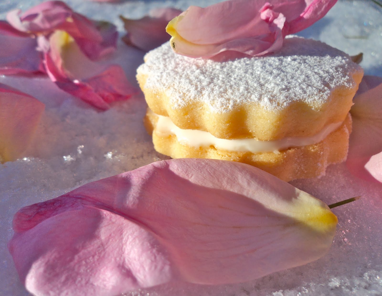 Mariola´s Cooking Therapy: Rose Cream Sandwiches and Snow