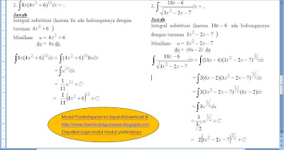ALL ABOUT MATHEMATIC: PERBEDAAN INTEGRAL SUBSTITUSI DAN PARSIAL