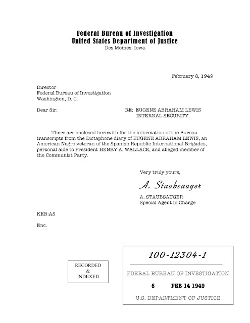 The Last Progressive President: FBI Cover Letter