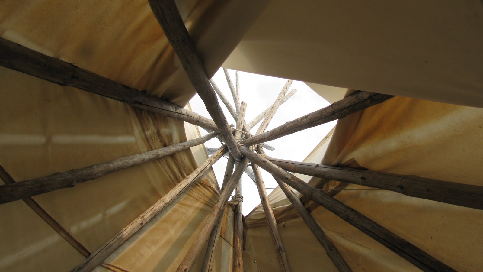 aboriginal outdoor hospitality research: Inside Teepee