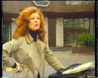 Trenchcoated: Rula Lenska dons a classic Burberry in an early '80s ...