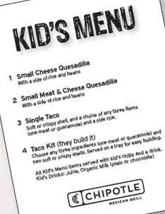 DigiCrumbs: FREE Kids Meal at Chipotle Mexican Grill