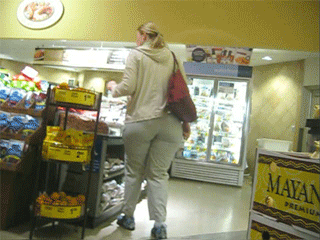 Candid From Behind Perfect Wide Plump Ass Milf