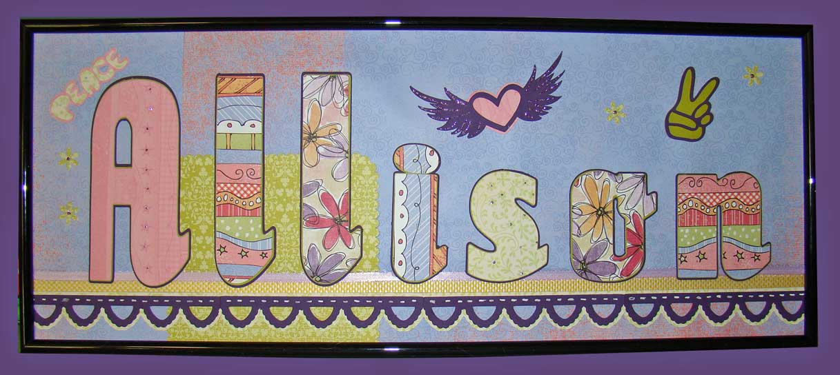 Cheryl Ann First Expressions: Name Collage