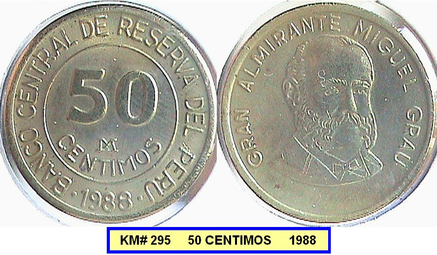 numismatica del peru, monedas peruanas, peruvian coins: INTIS (1985 - 1988)