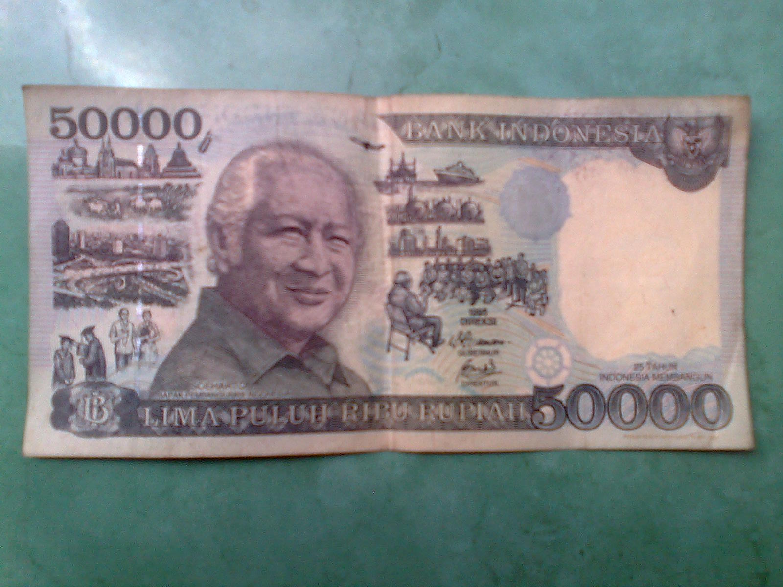 Uang sejarah: Rp 50.000 GAMBAR PRESIDEN RI KE 2 ( SUHARTO ) DI JUAL ...