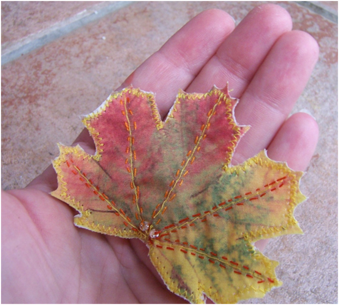 Art Threads: Monday Project - Photo Fabric Leaves