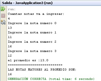 EJEMPLOS DE JAVA: Ejemplo sobre promedios