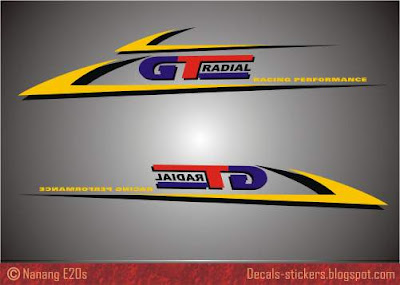 GT Radial Stripe Decals | Decalcomania Stock