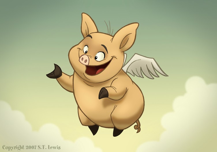 Flying Pigs Drawing