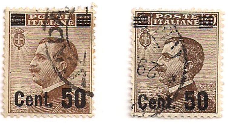 CULTURA FILATELICA: Francobollo Michetti 50 cent su 40 del 1923-27 ...