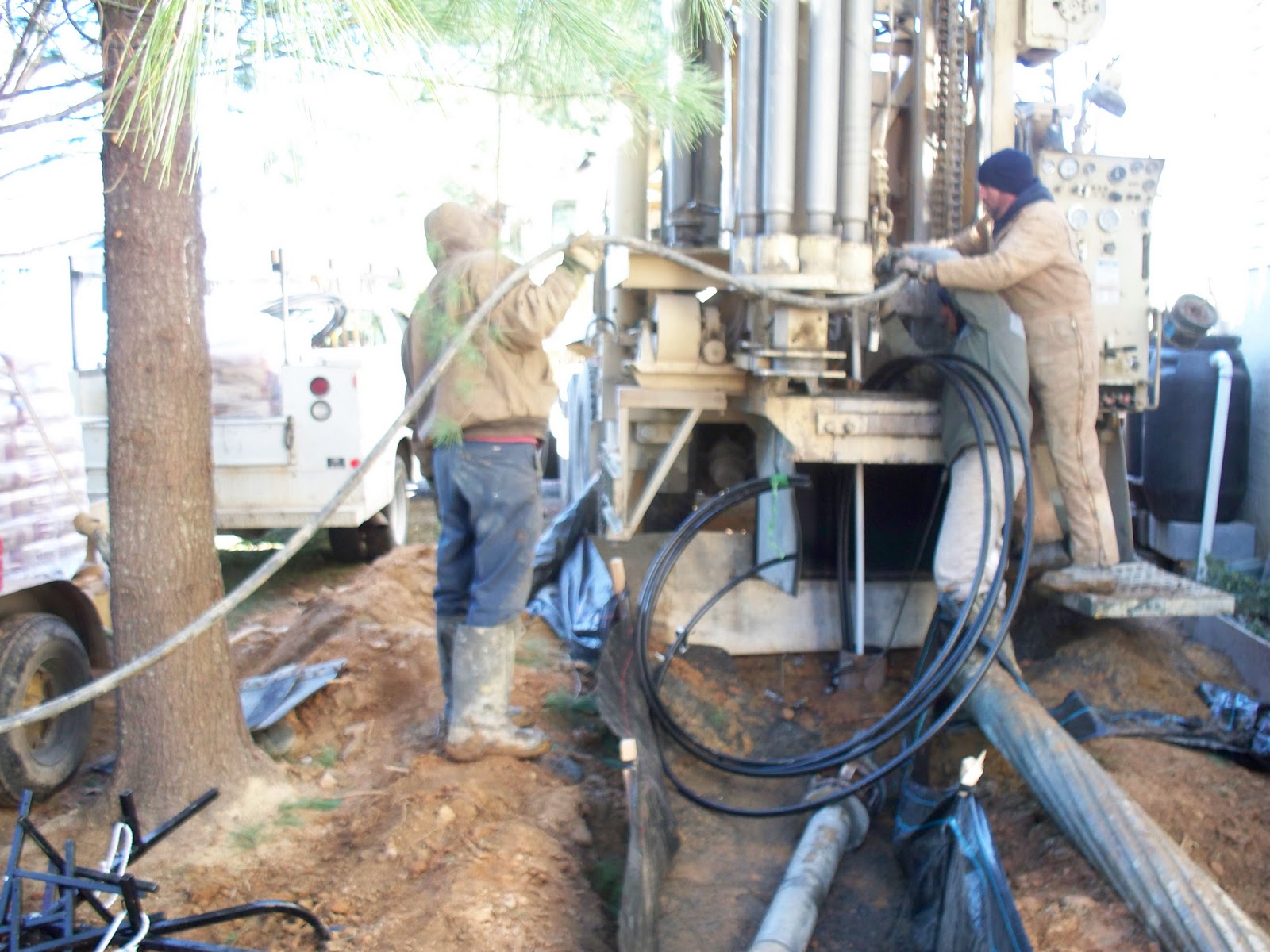 Chesapeake Bay Basin Geothermal: Photos - Vertical Loop Installation