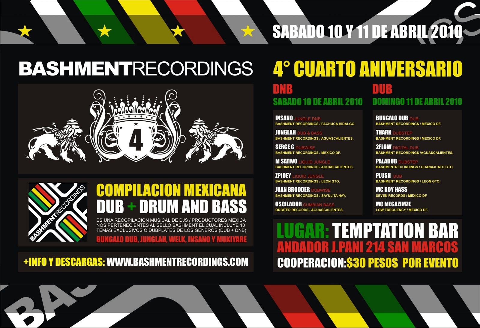 URBANBITS: BASHMENT RECORDINGS 4 Aniversario AGUASCALIENTES