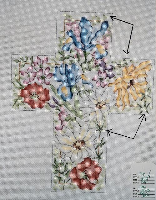 POSSIBILITIES, etc.!: Needlepoint Shading: More "Flowers on Crosses"