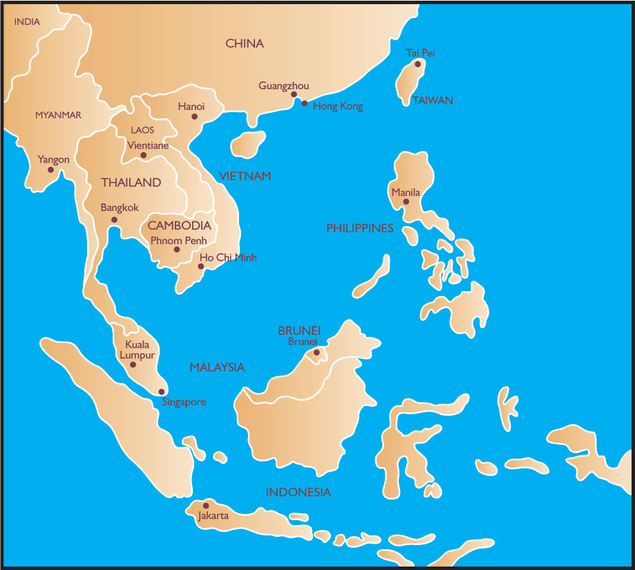east asia map after ww2