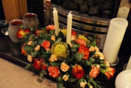 Vicki White Floral Design: First long & low arrangement