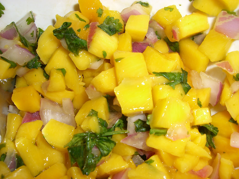 Maple Macaroni: Mango Salsa