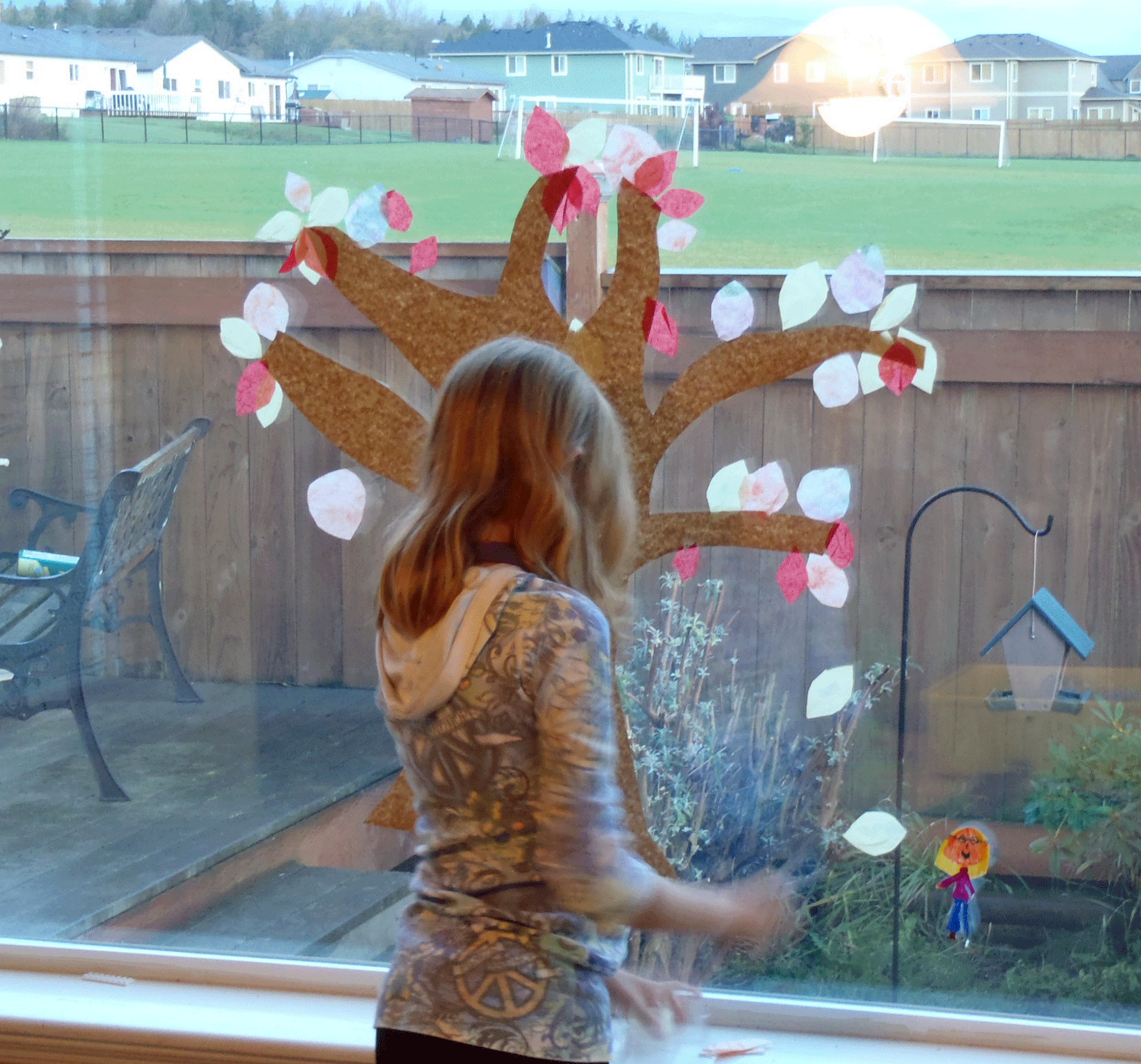 My View of the Honeypot: Fall Tree Window Art