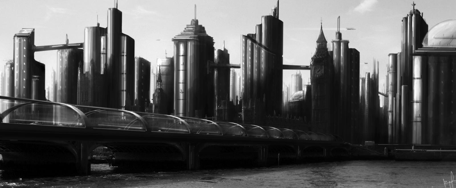 B3D Studios: Concept: Retro-Futuristic London, Houses of the Parliament