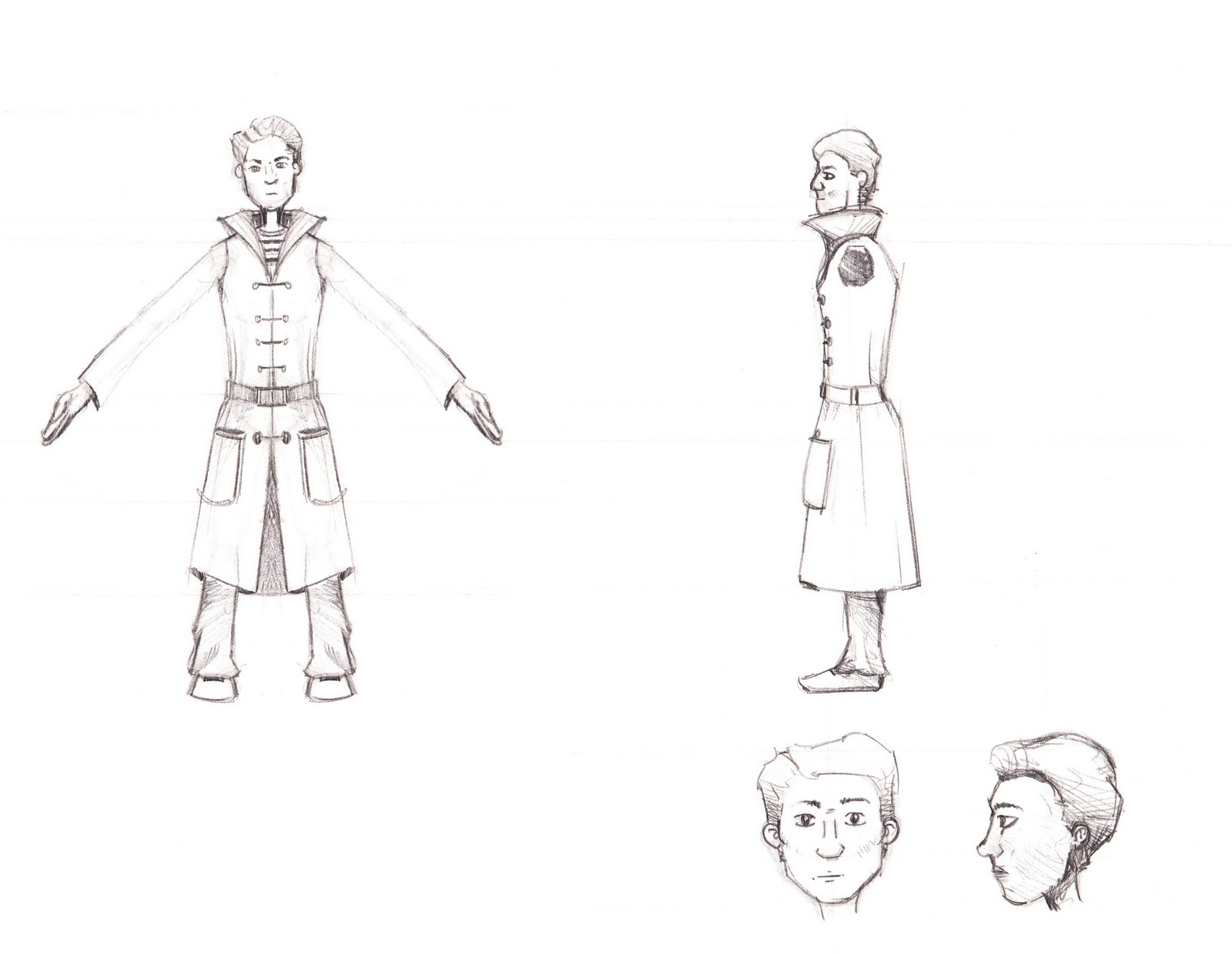 B3D Studios: Support Sketches: Character Orthographic- Generic Characters