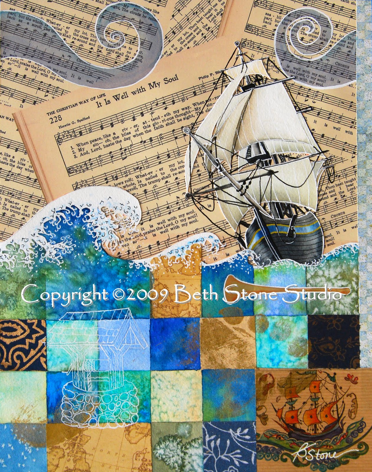 Beth Stone Studio: When sorrows like sea billows roll....