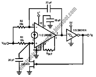 Electro Circuit Diagram: LM359 Voltage Controlled Oscillator Circuit