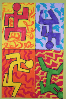 WHAT'S HAPPENING IN THE ART ROOM??: 3rd Grade-Keith Haring Figures