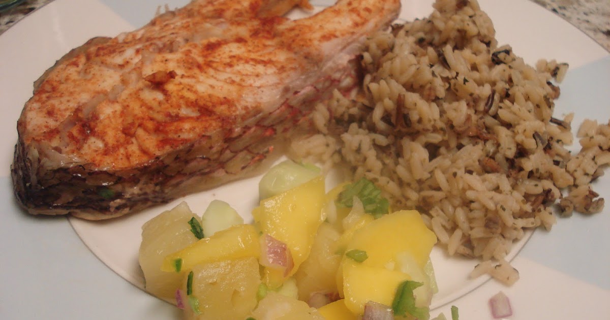 YourVicariousExperience: Red Snapper with Mango Salsa and Wild Rice