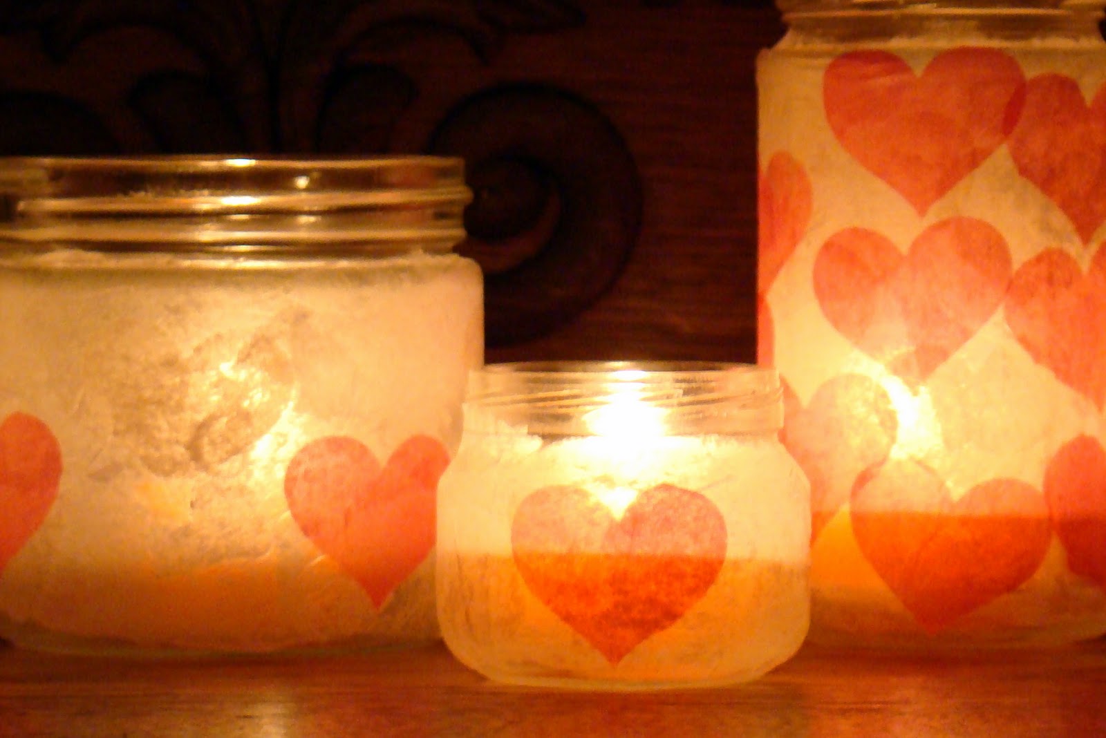 Sitting At Our Kitchen Table: Valentine Luminaries