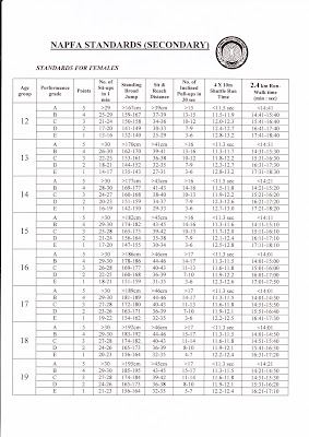 Of Kids and Education: NAPFA score chart for secondary schools