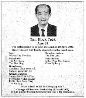 Singapore Obituaries: 080420-Tan Hock Teck