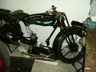 motorcycle: A Triumph TT Model twinport Victor Horsman 498 cc 1927,