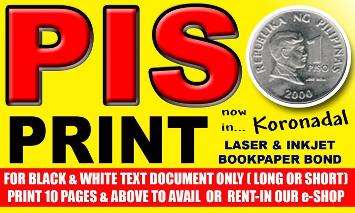 PISO Print now in Koronadal!