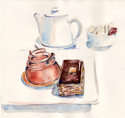 paris breakfasts: Dalloyau Opera cake