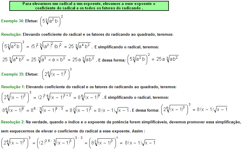 Ensino de Matemática : Radicais