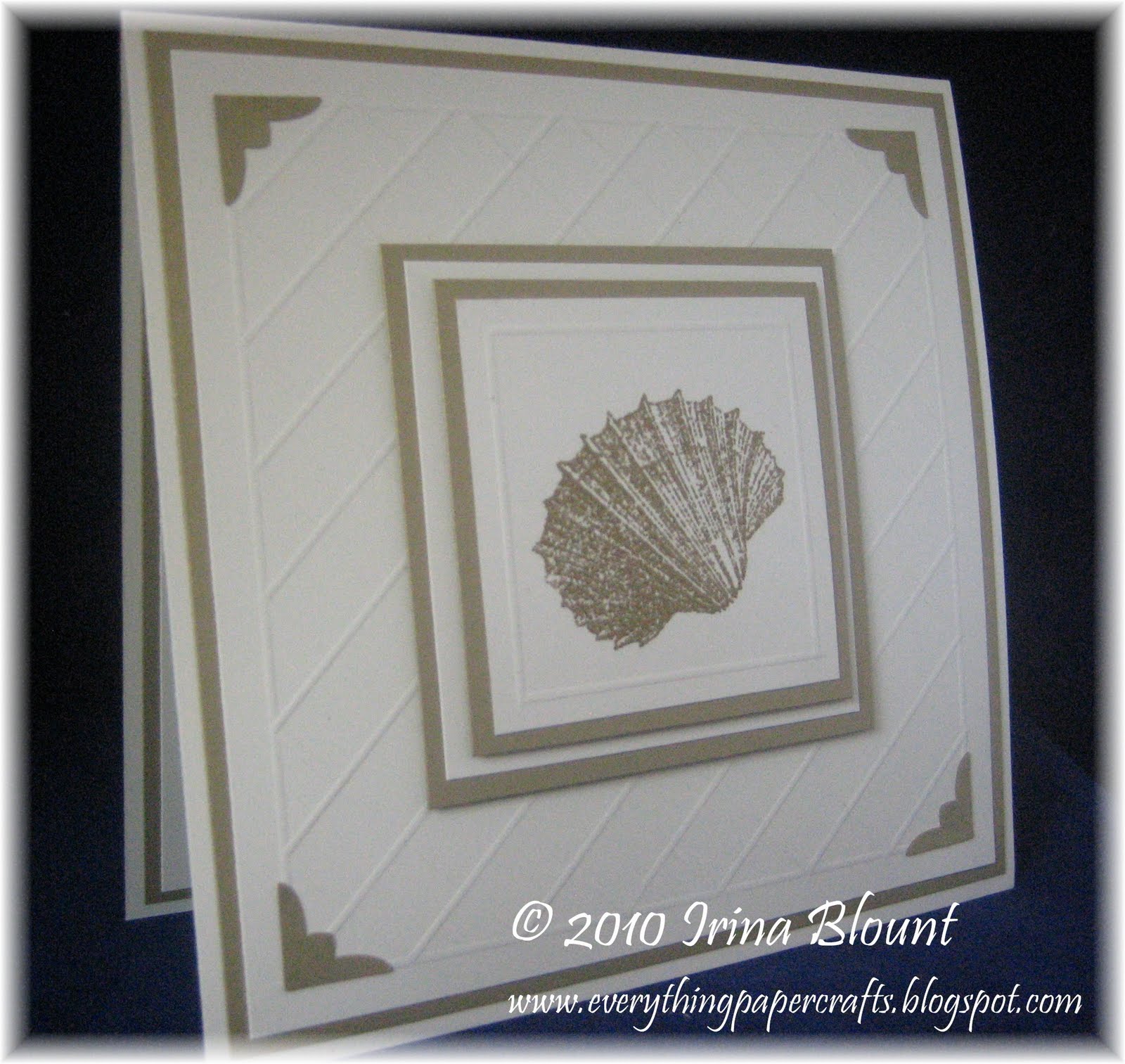 Everything Paper Crafts: White and Gold Sea Shell