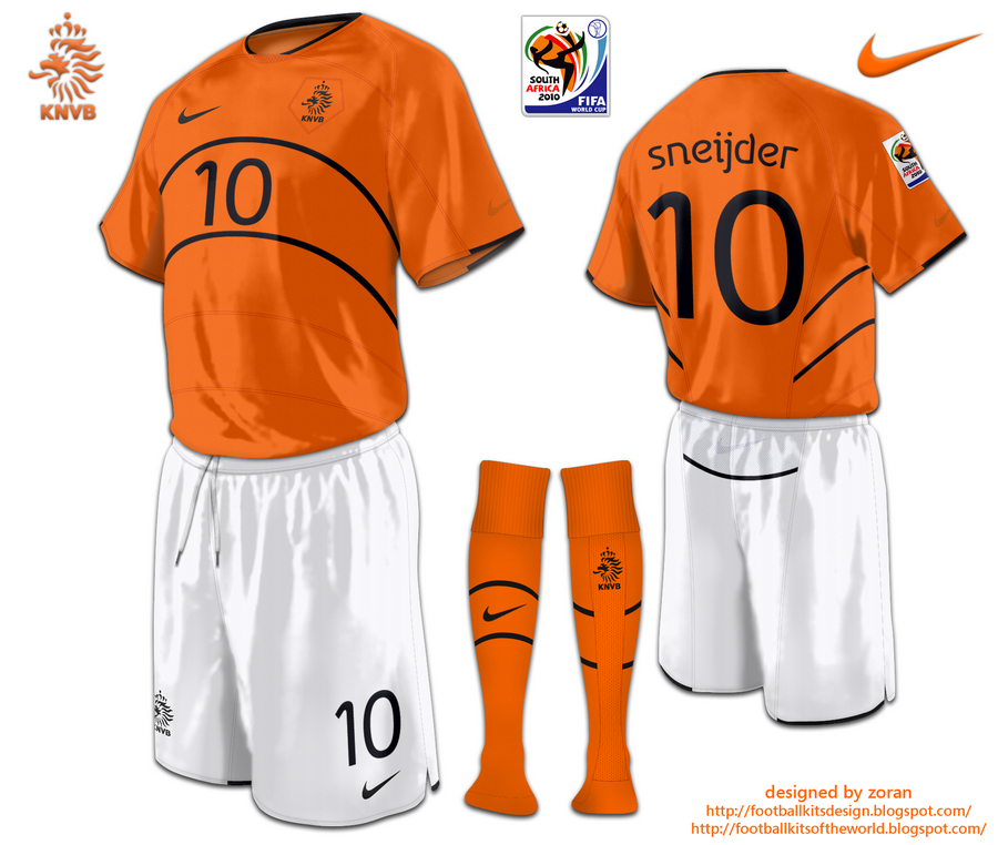 football kits design: Netherlands World Cup 2010 fantasy kits